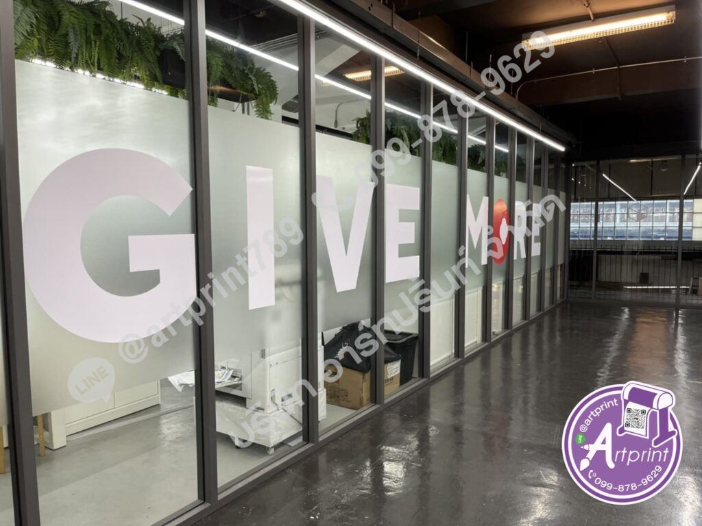 Printed transparent sticker with white ink for sticking on glass BY ART ...