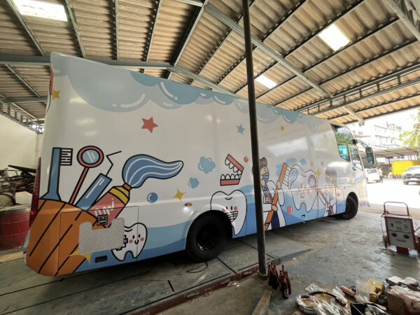 Bus sticker, we make bus sticker, quality from 3M, no glue residue left.
